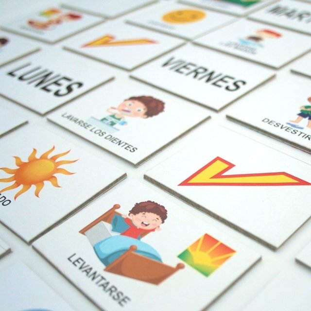 Agenda visual diaria con pictogramas - Juegos Vicap