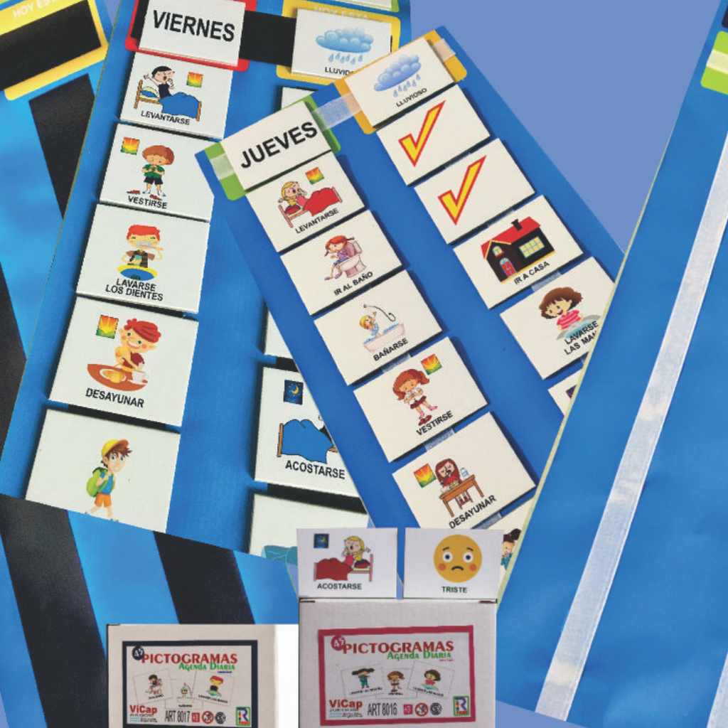 Agenda visual diaria con pictogramas - Juegos Vicap