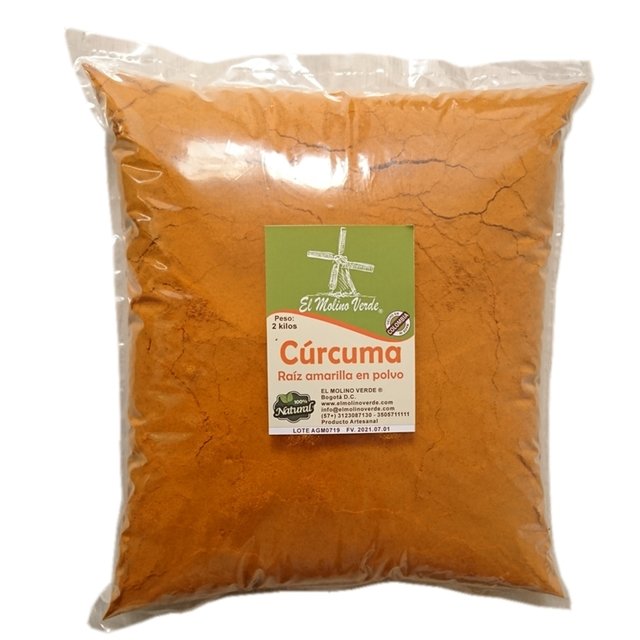 CURCUMA EN POLVO 100% NATURAL - EL MOLINO VERDE