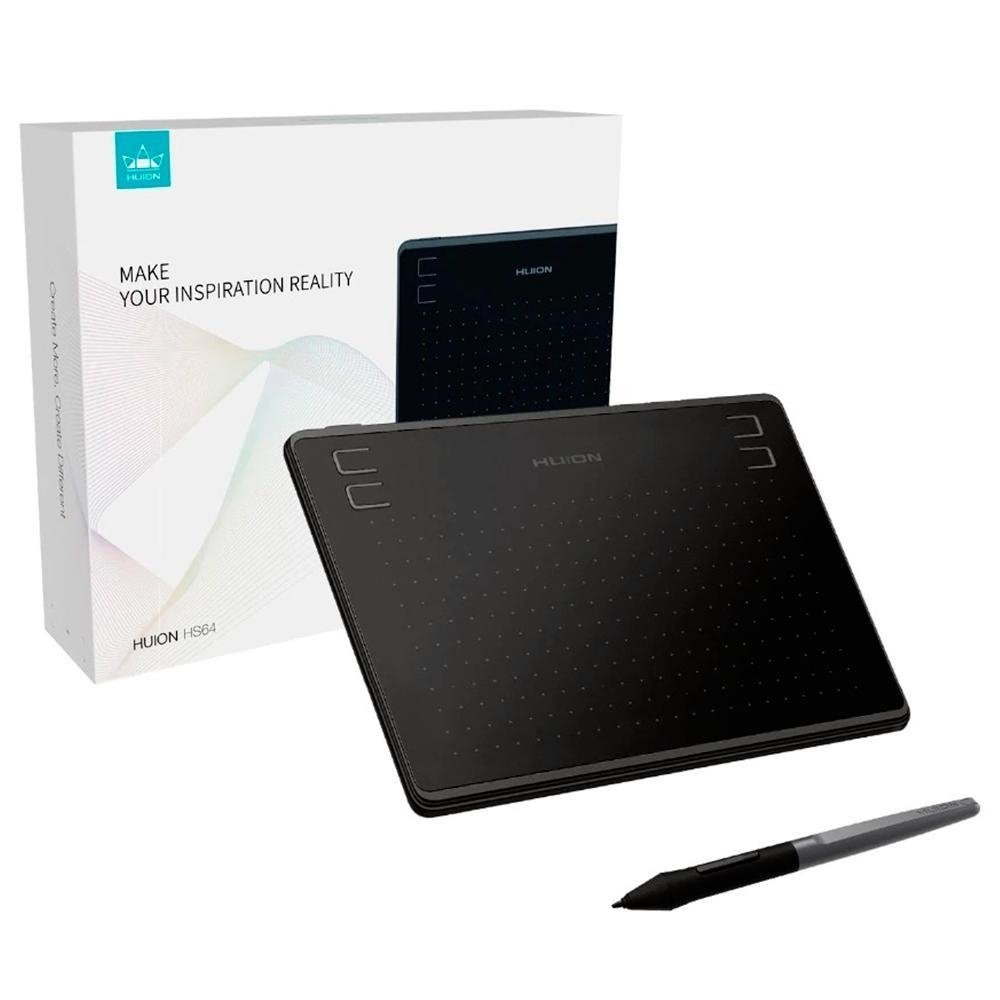 Mesa Digitalizadora Huion Hs64 Inspiroy Pen Tablet Preto Média Micro ...