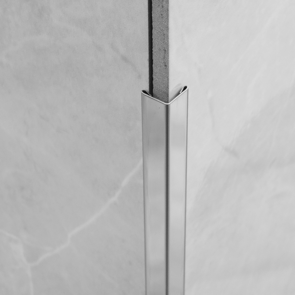 Filete V Inox Escovado 120 cm para Acabamento Elegante