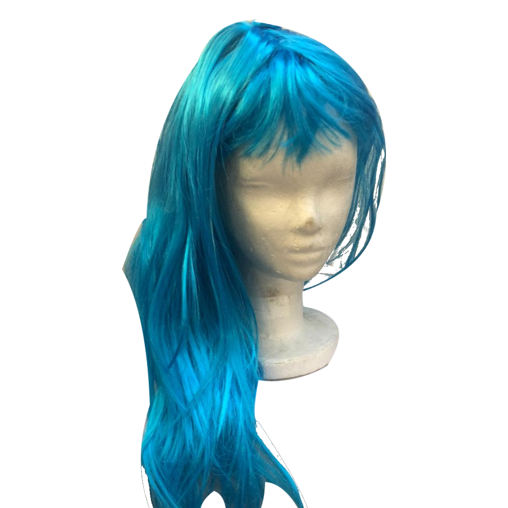 Peluca Lacia Larga Azul - Comprar en Kako