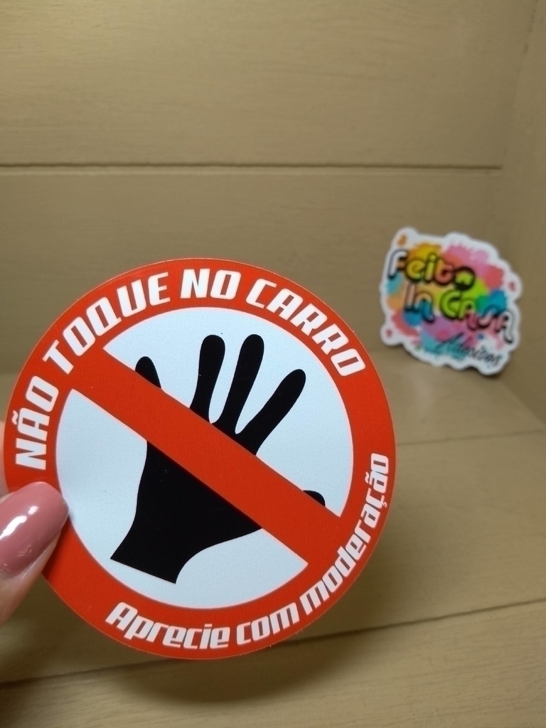 Adesivo Não toque no carro - Feito in Casa Adesivos