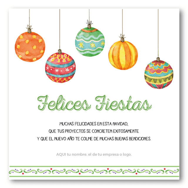 Esferas Navideñas Box - Tarjetas para Navidad y Fin de Año