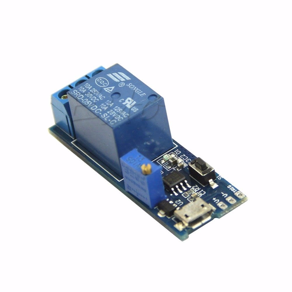 Temporizador Retardo 5v-30v Micro Usb Relay Timer 555