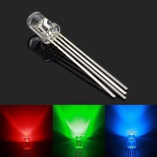 Led Rgb 5mm Catodo Comun 4 Patas Alto Brillo