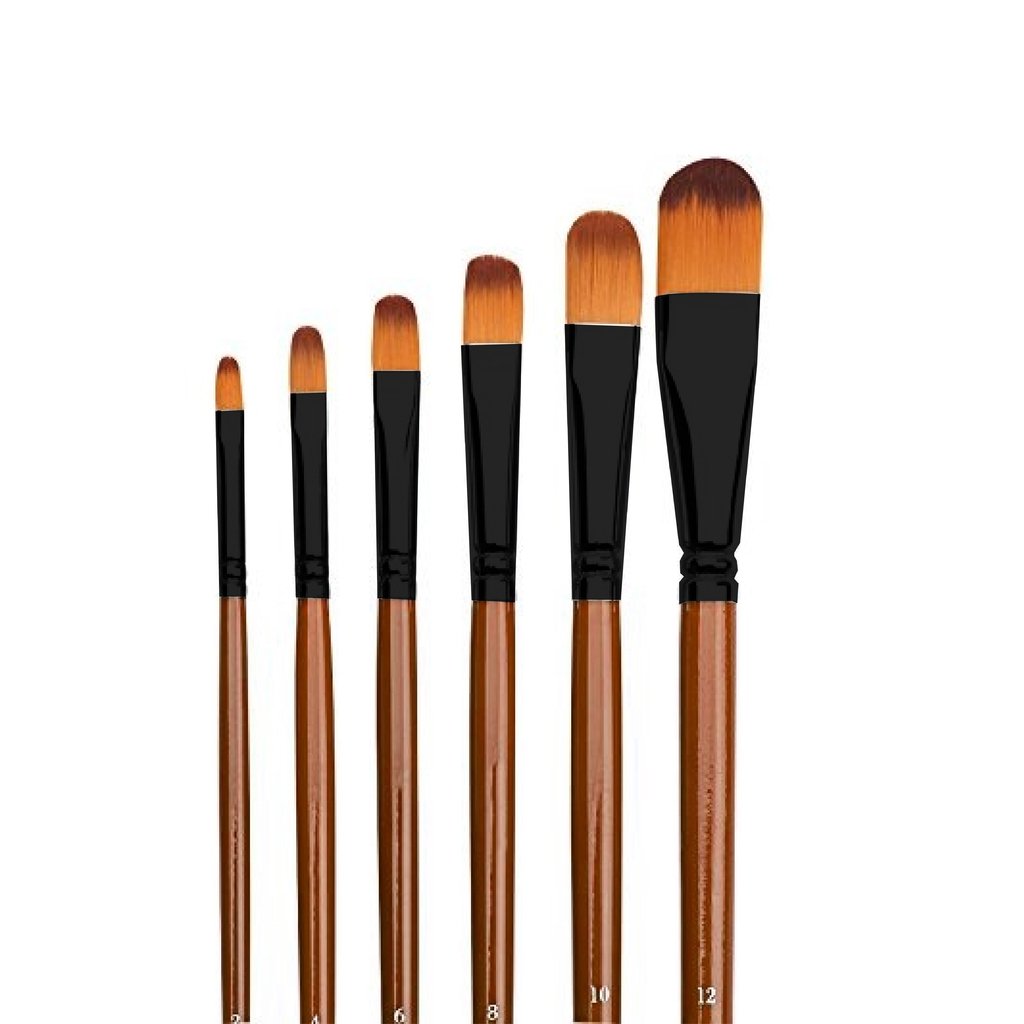 Set Pinceles Artísticos Lengua de Gato x6 Artist Brushes