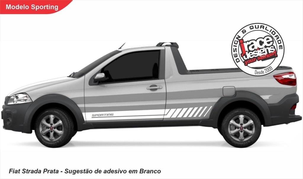Faixa Lateral Jogo Adesivo Fiat Strada - Sporting