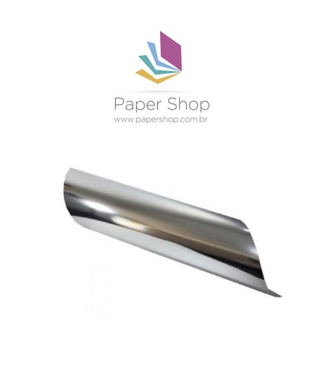 Papel Laminado Prata Brilho 255g A4 10 folhas