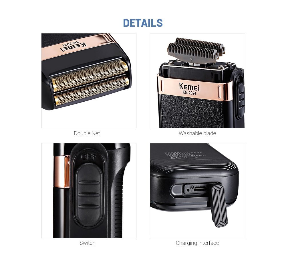 CABEZAL DE REPUESTO PARA AFEITADORA SHAVER INALAMBRICA RECARGABLE MARCA KEMEI MODELO KM-2024