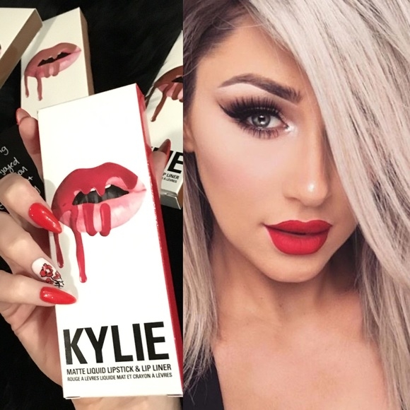 Kylie Lip Kit Labial Mate Mary Jo K Rojo Fuego Ruby Woo