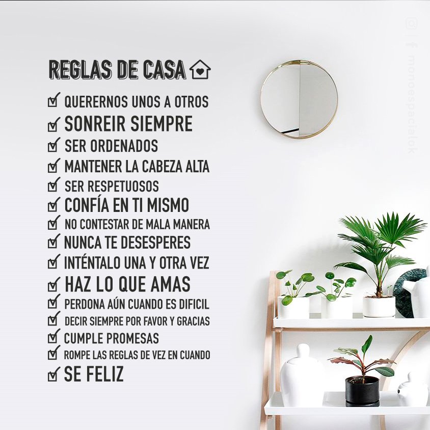 Reglas dela casa | F040 - Comprar en Mono Espacial