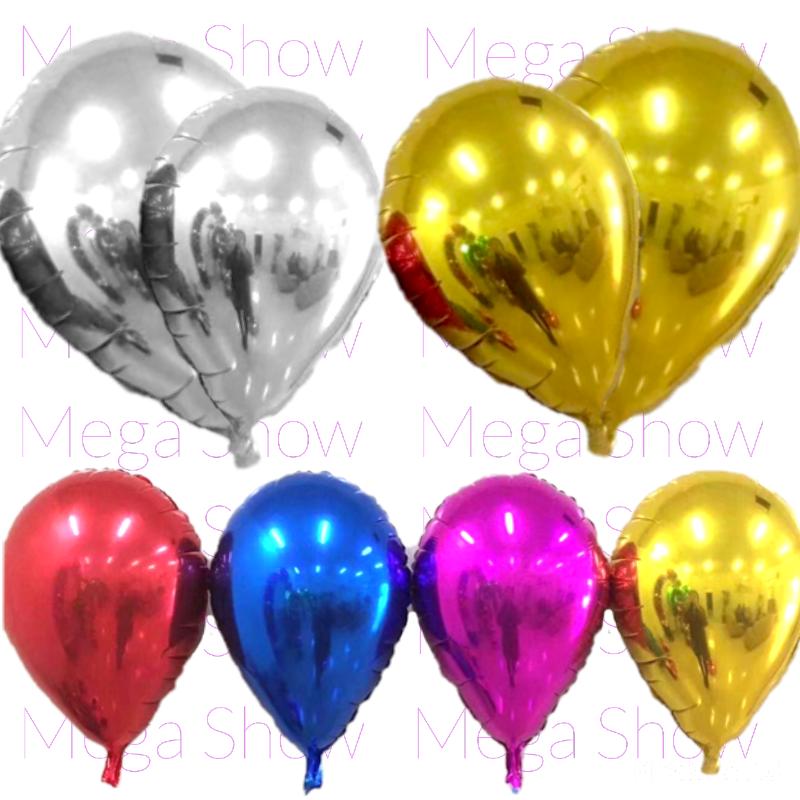 Globo Metalizado T/Chrome 40cm - Promo x 50 - Mega Show