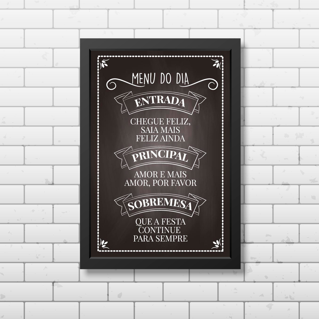 PLACA MENU DO DIA - Comprar em Art Print Decorações