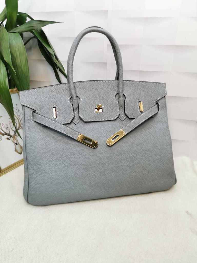 Bolsa Hermes Birkin 35 Azul Claro