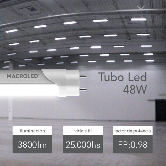 MACROLED Tubo 48w 240cm LD - CENTRAL DE ILUMINACION