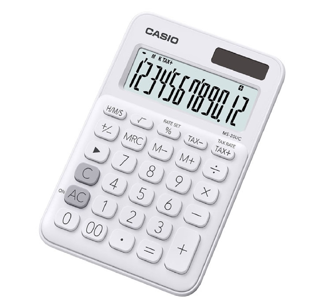 CALCULADORA CASIO 12 DIGITOS REF. MS-20UC X UND COD:BVSA1245