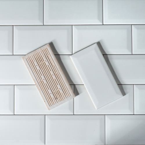 Ceramica Biselada 10x20 Blanco Mate Azulejo Subway New York