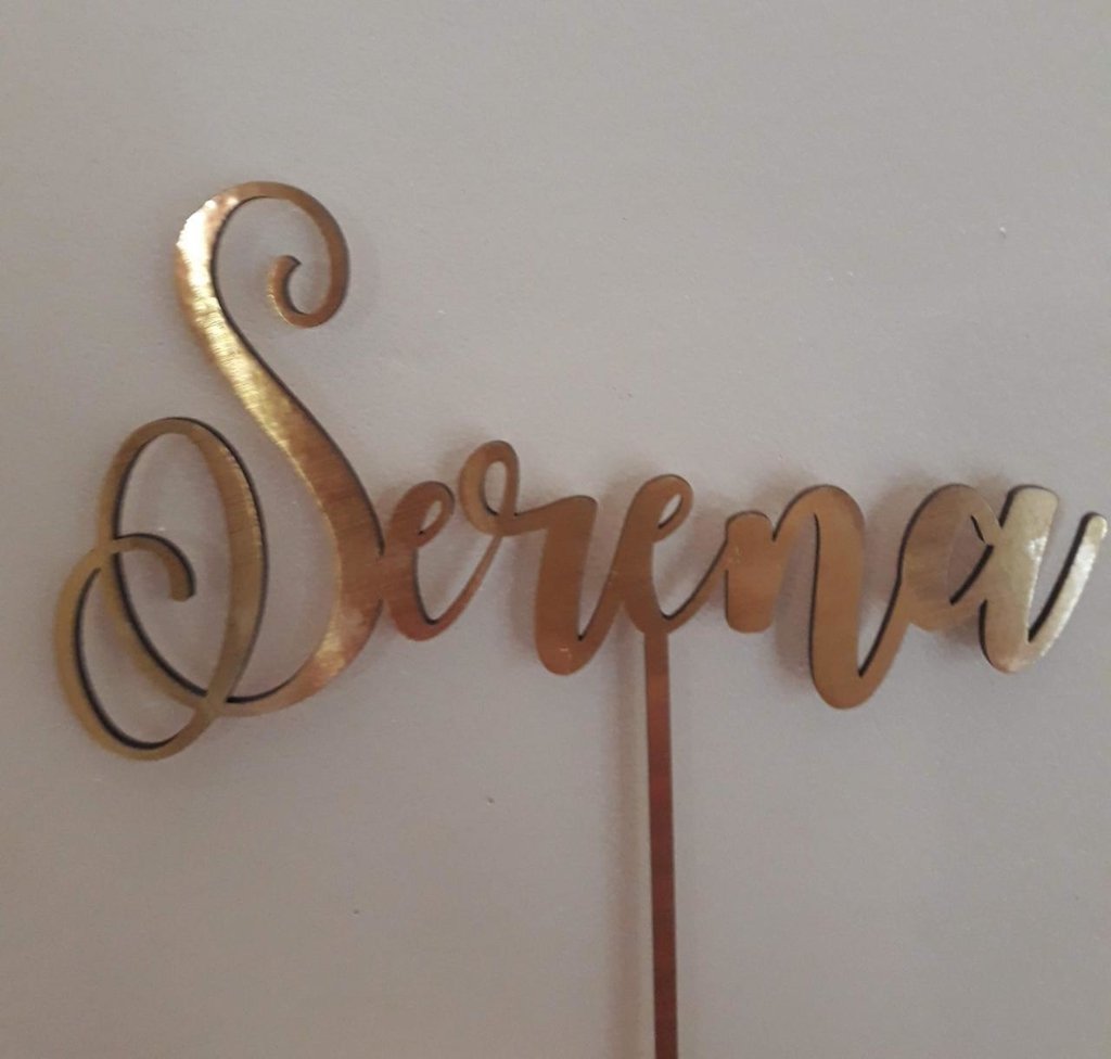 CAKE TOPPER NOMBRE PERSONALIZADO - Pitucas Deco