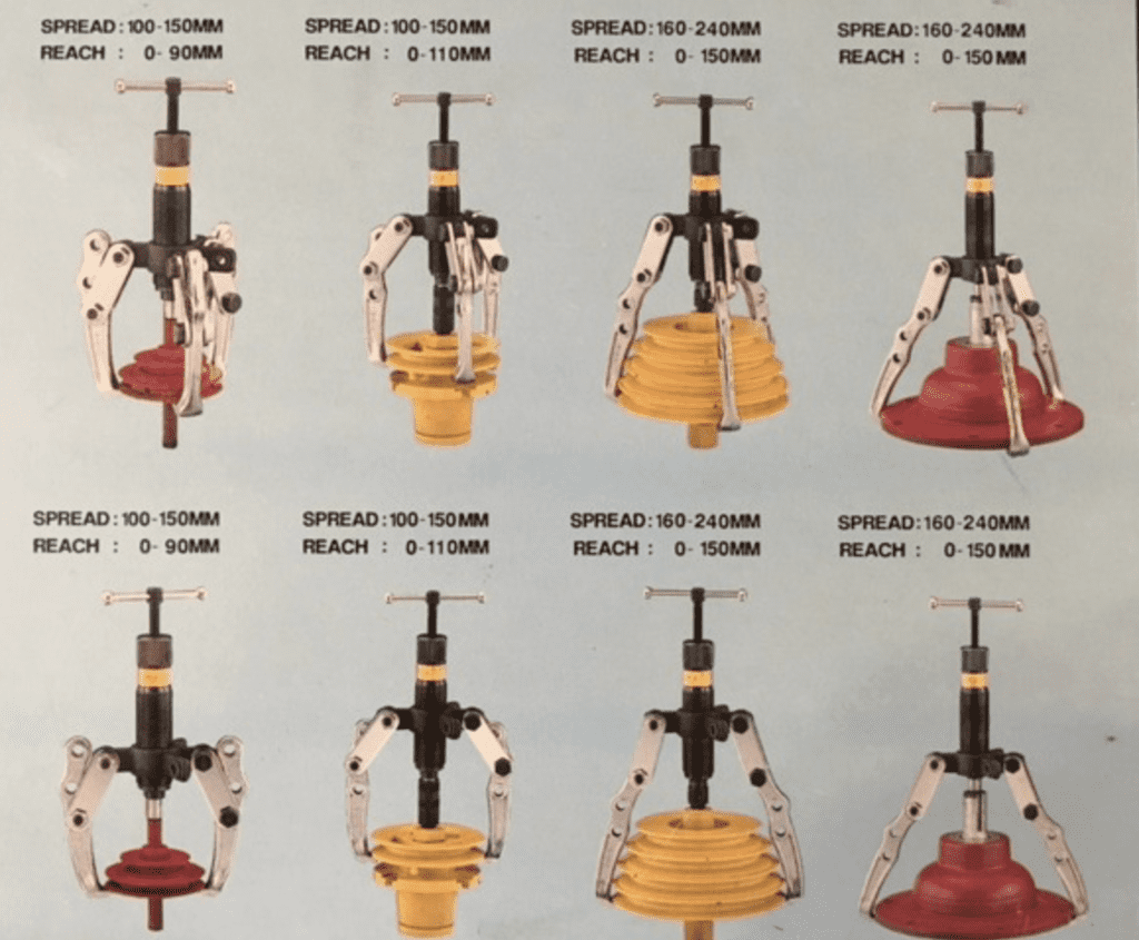 SET EXTRACTOR HIDRAULICO 3 PATAS 10 Ton 8 VIAS SUNEX
