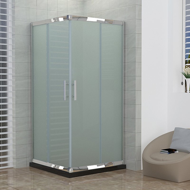 Box Ducha Cabina 70x70 Recto Esmerilado Con Receptaculo