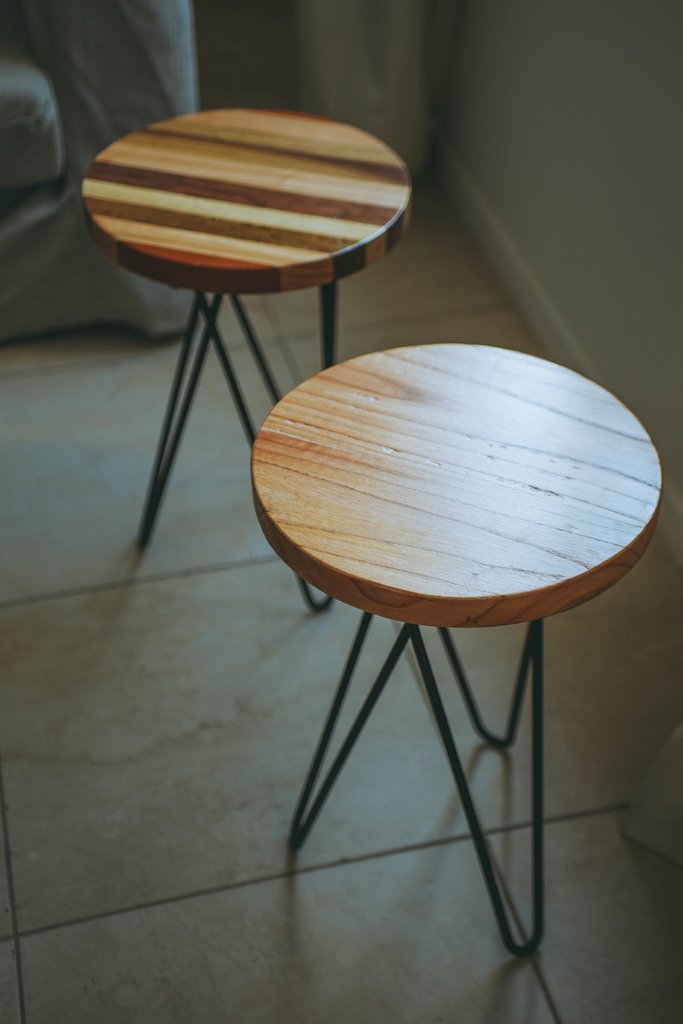 Banquitos de hierro y madera - Comprar en Ketraue