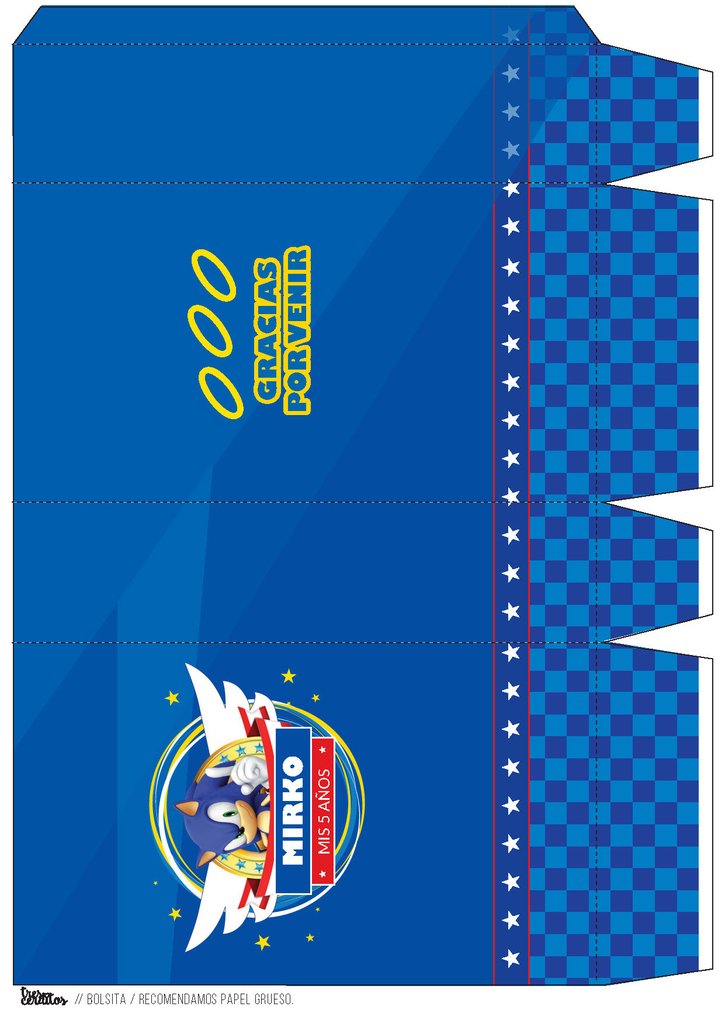 KIT IMPRIMIBLE SONIC BOOM - Tres Cerditos Kits