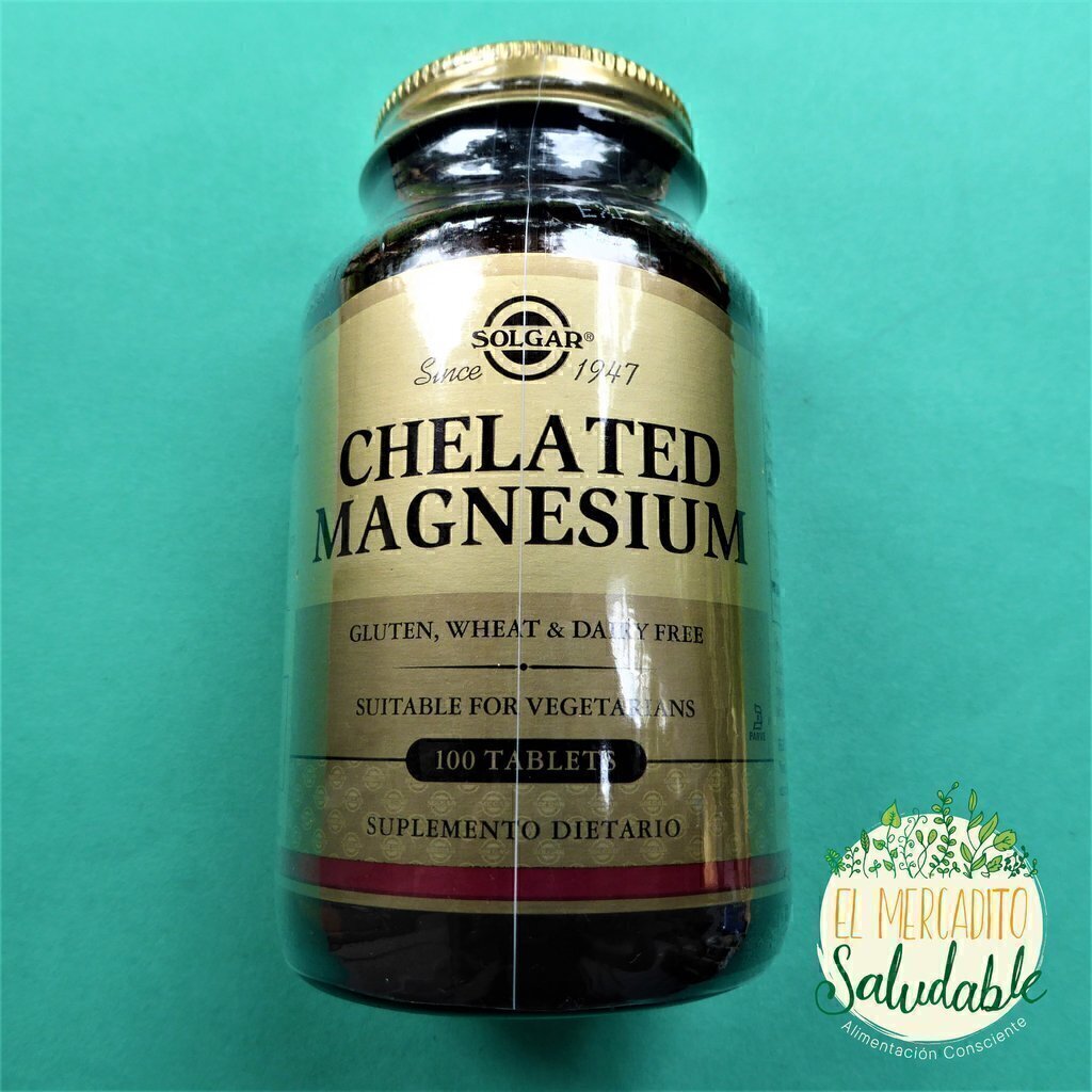 Magnesio Quelado Solgar 300 mg - 100 tabletas
