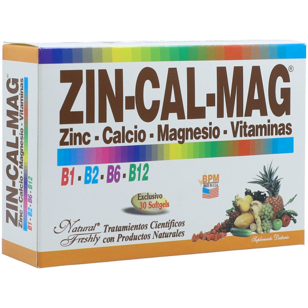 ZIN CAL MAG Max Forte (Zinc-Calcio_Magnecio) + Vitaminas A ,C,D3,E, B1 ...