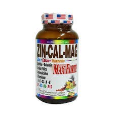 ZIN CAL MAG Max Forte (Zinc-Calcio_Magnecio) + Vitaminas A ,C,D3,E, B1 ...