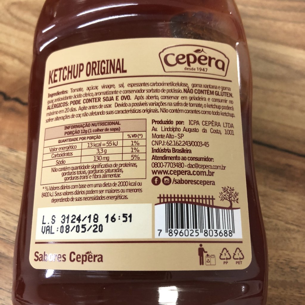 KETCHUP ORIGINAL | 400G | CEPERA