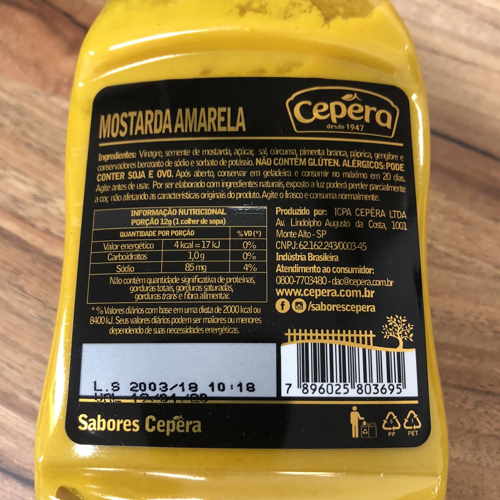 MOSTARDA AMARELA | 350G | CEPERA