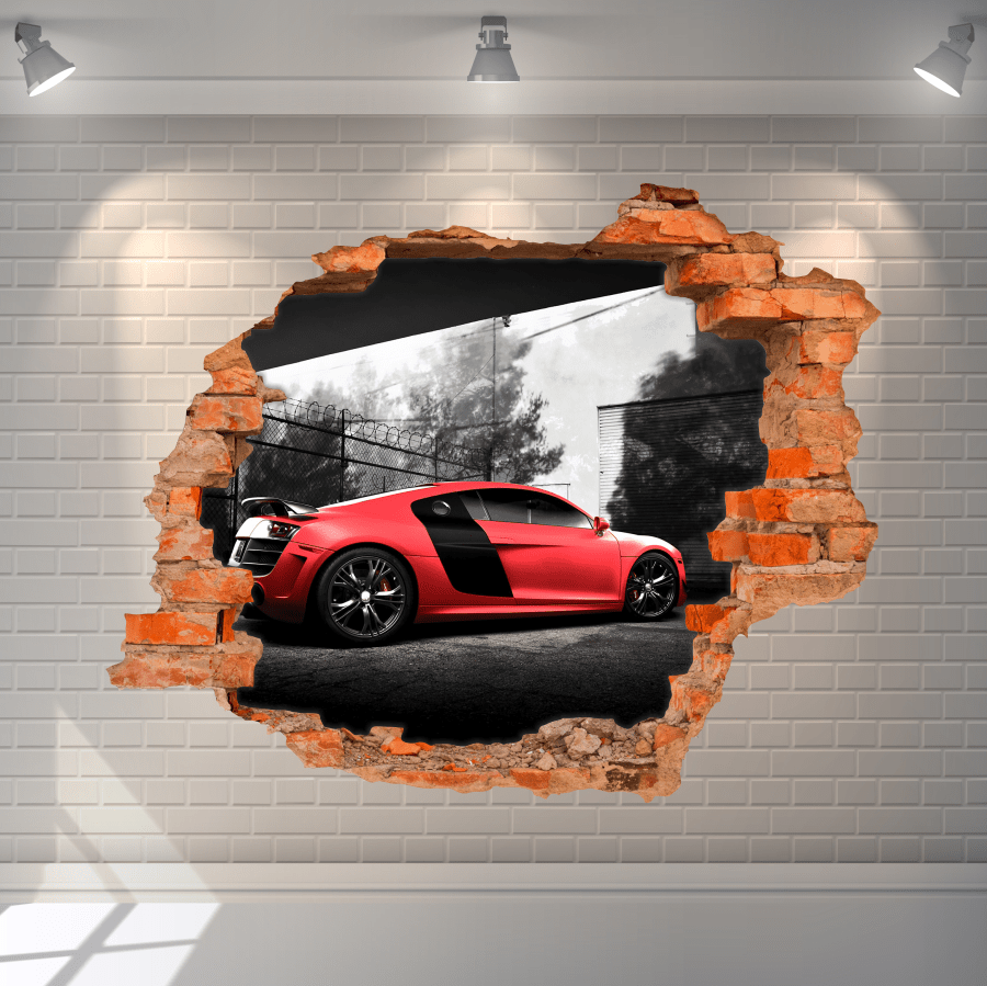 Vinilo 3d Autos Audi R8
