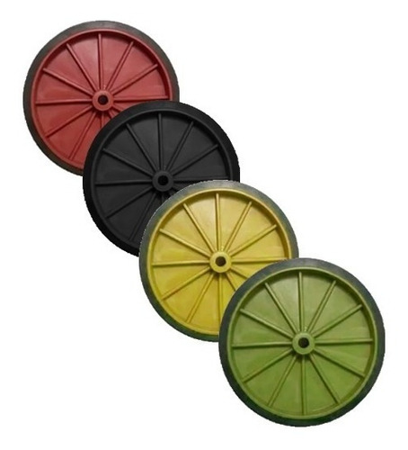 Kit 4 Rodas Para Carrinho De Feira Roda 15cm Reforçada