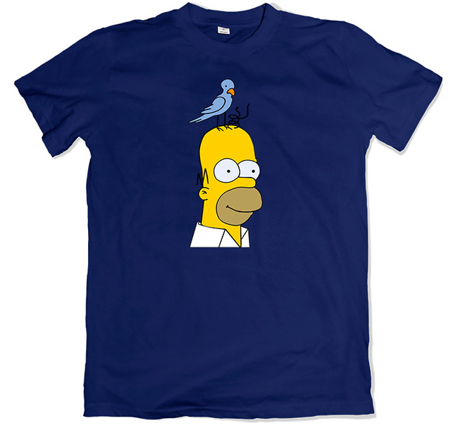 Homero Pájaro en la Cabeza - Remera