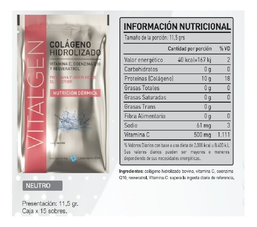 VITALGEN COLAGENO X 15 SOBRES