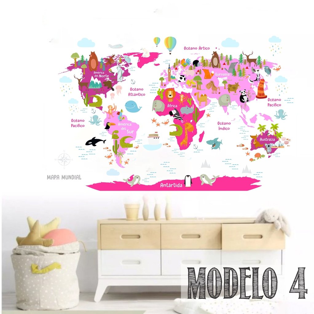Mapamundi para ARMAR - Comprar en Deconilos Vinilos