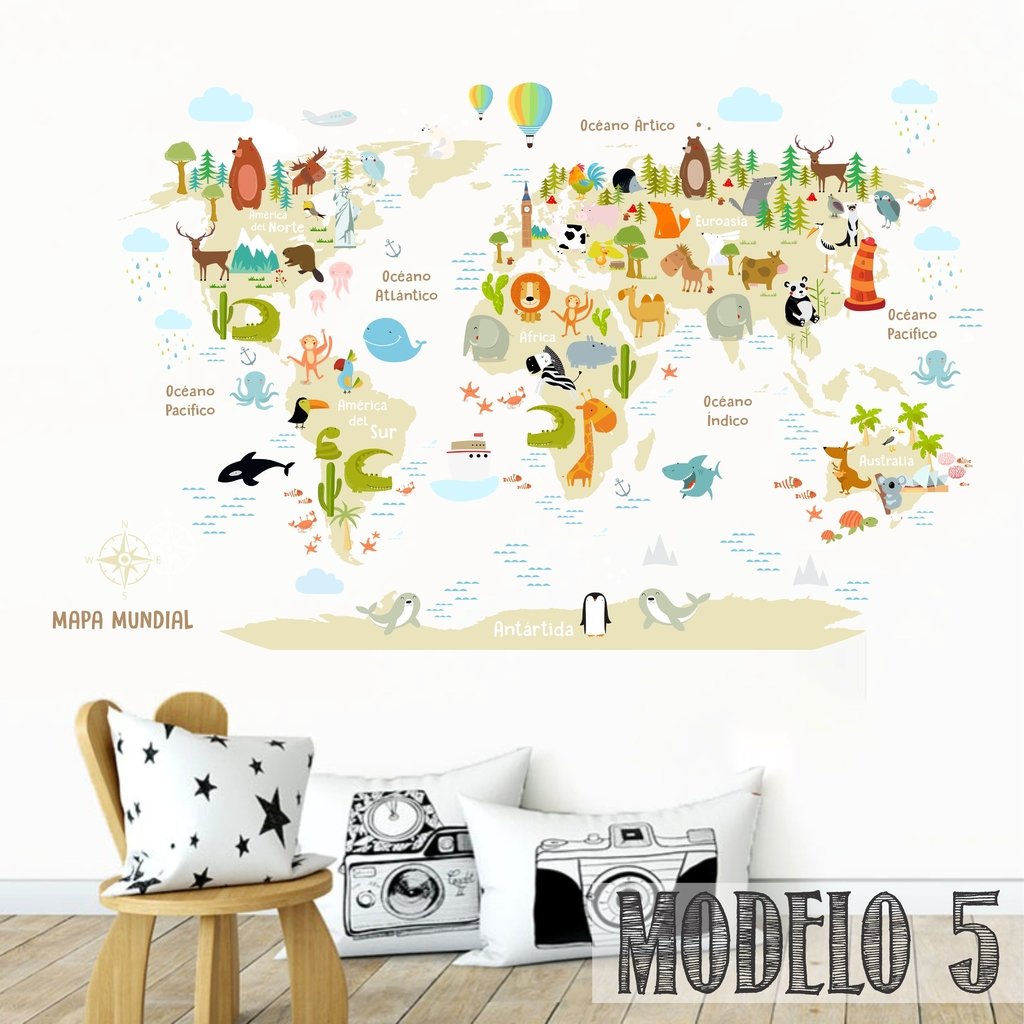 Mapamundi para ARMAR - Comprar en Deconilos Vinilos